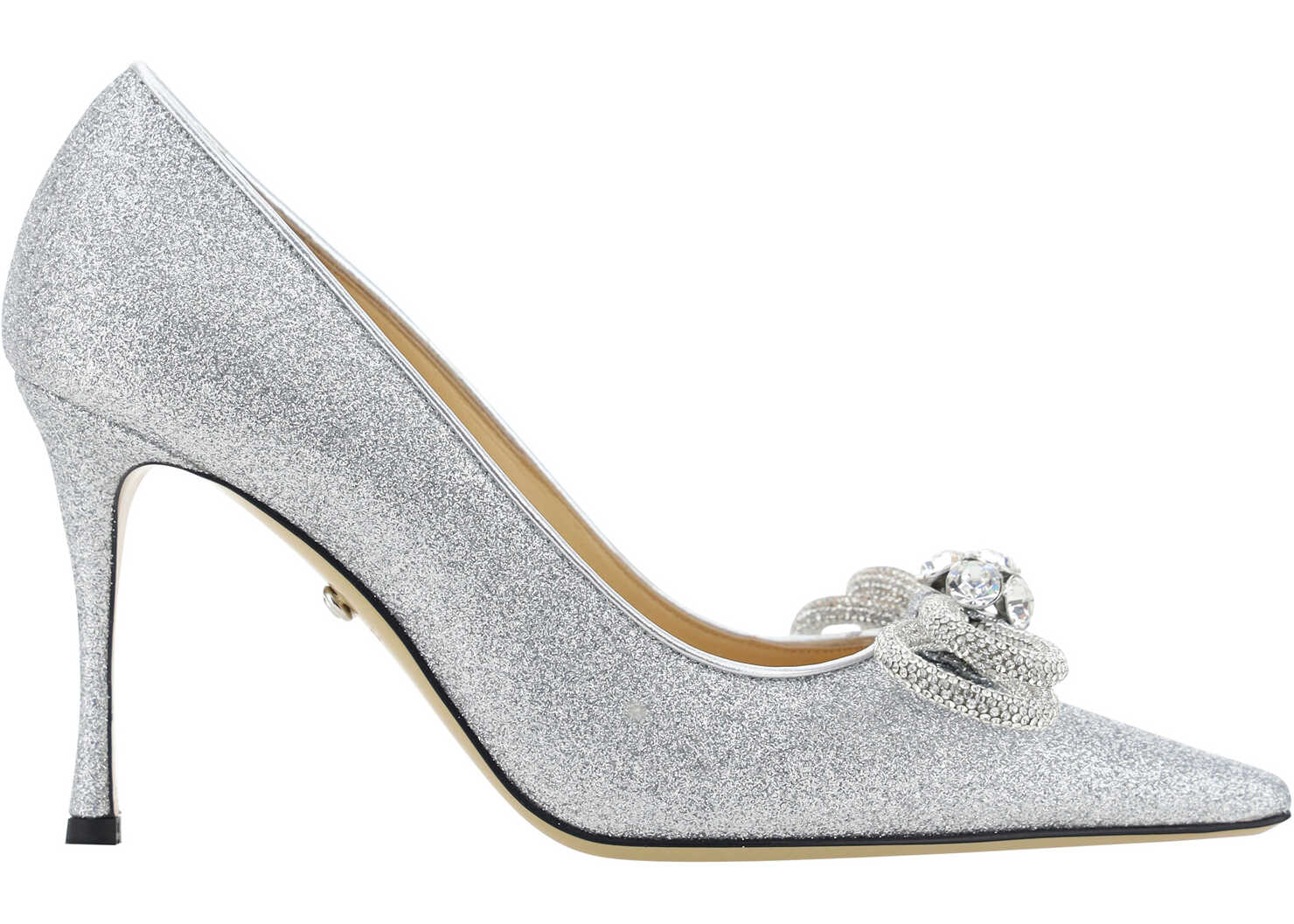 Pantofi cu toc MACH & MACH Double Bow Pumps SILVER Femei (BM11818677 ...