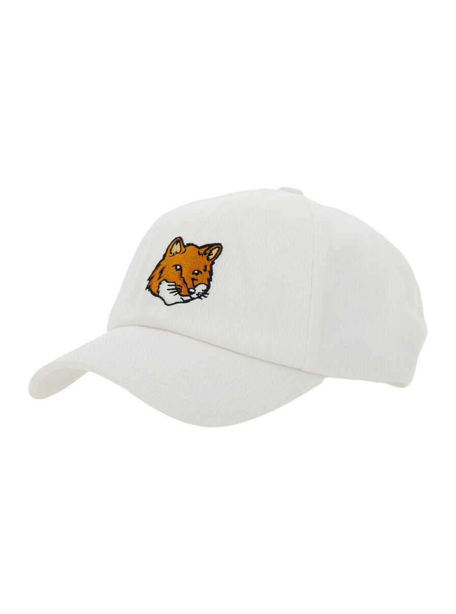 Sepci MAISON KITSUN White Baseball Cap With Logo Embroidery On The ...