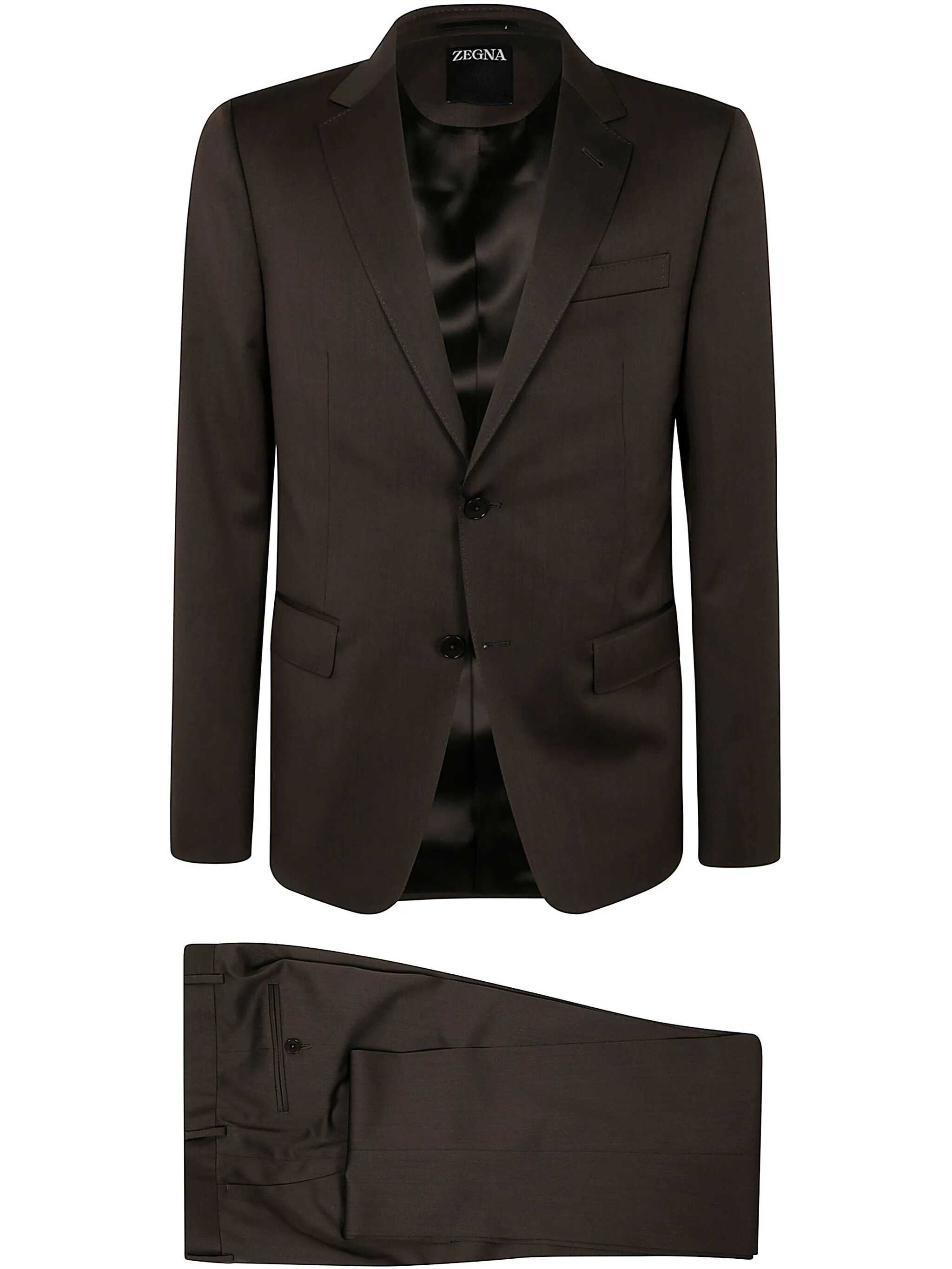 Costume ZEGNA Zegna Pure Wool Suit Clothing BROWN Barbati (BM17225581 ...